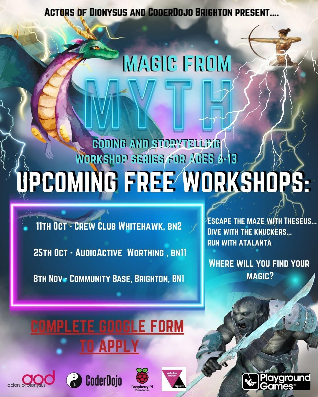 Magic from Myth – Free Coding & Storytelling Workshops for Ages 8–13 ...